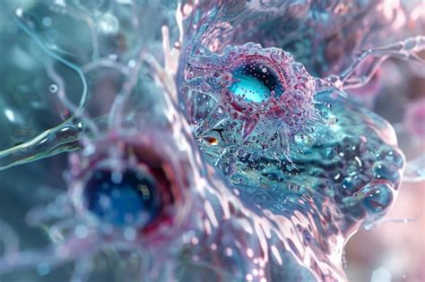 Premium Photo One Beautiful Living Cell Very Detailed Structur