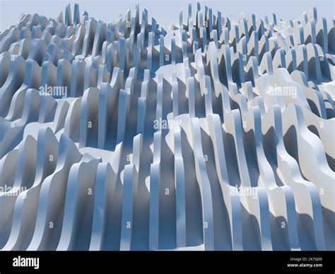 Abstract Digital Graphic Background With Wavy Parametric Structure