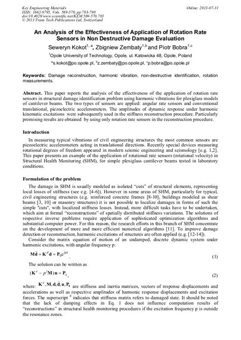 An Analysis Of The Effectiveness Of Application Of Rotation Rate