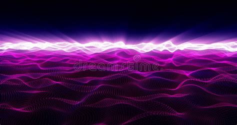 Abstract Animation Motion Design With Beautiful Bright Purple Glowing Energy Electric Magic