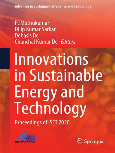 Innovations In Sustainable Energy And Technology 2021 Pdf Solar Energy Forecasting