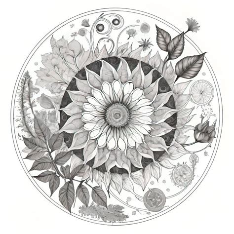 Fibonacci Sequence Circular Spiral Illustration For Adults Beautiful