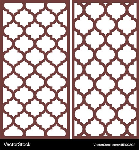 Jali Design For Graphic And Plywood Partition Vector Image