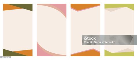 Collection Of Assorted Shapes Suitable For Headers And Footers On Vertical Stories Promo Site