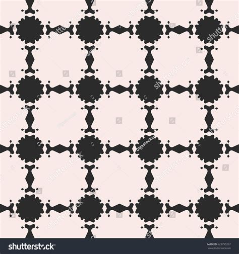 Vector Monochrome Seamless Texture Abstract Floral Stock Vector