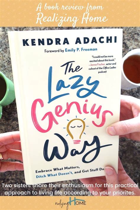 The Lazy Genius Way Book Review Getting Things Done Books Book Review