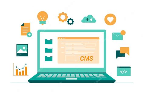 Premium Vector Cms Concept Illustration