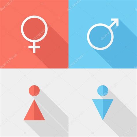 Flat Design Gender Icons Stock Vector Image By IconFlat 80619268