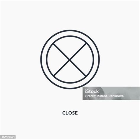 윤곽선 아이콘을 닫습니다 간단한 선형 요소 그림입니다 격리 된 선 흰색 배경에 아이콘을 닫습니다 얇은 스트로크 기호는 웹 모바일