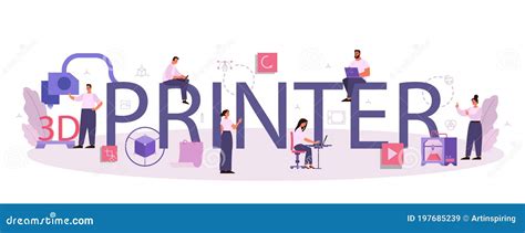 3d Printer Typographic Header Digital Drawing With Electronic Tools