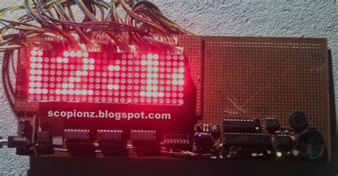 8x32 Led Matrix Real Time Clock Circuit With Alarm 18f2550 ~ Scorpionz Electronic Circuits