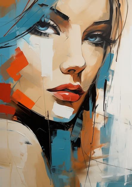 Sensual Pose Abstract Woman Close Up Art Premium Ai Generated Image