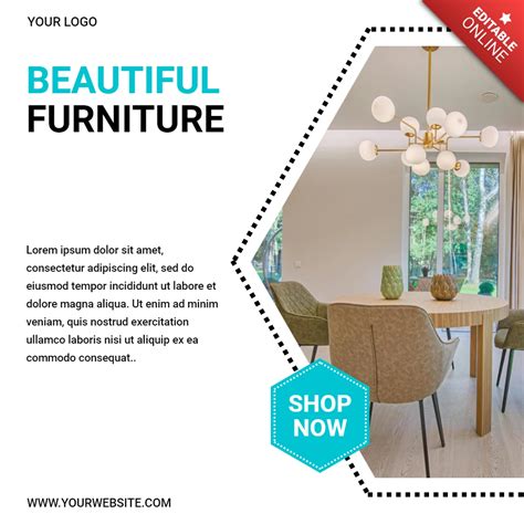 Minimalist Geometrical Social Media Post Design Template Free Design