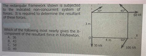 solved the rectangular framework shown is subjected to the indicated