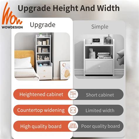 Bedside Cabinet Mini Cabinet Modern Bed Side Table With Locker Kabinet Kecil Rak Bilik Tidur