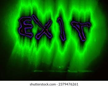 Illuminated Exit Sign Photos And Images Pictures Shutterstock