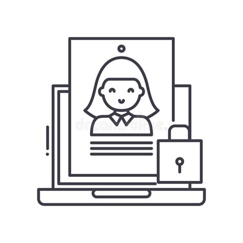 Personal Information Icon Linear Isolated Illustration Thin Line Vector Web Design Sign