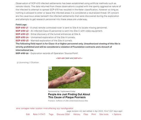 I Was Rereading Scp 610 And Saw This Ad At The Bottom R Scp