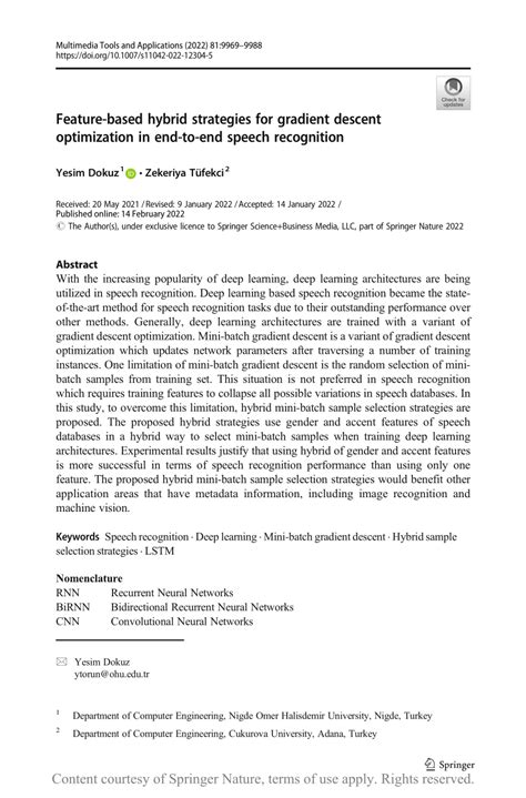 Feature Based Hybrid Strategies For Gradient Descent Optimization In