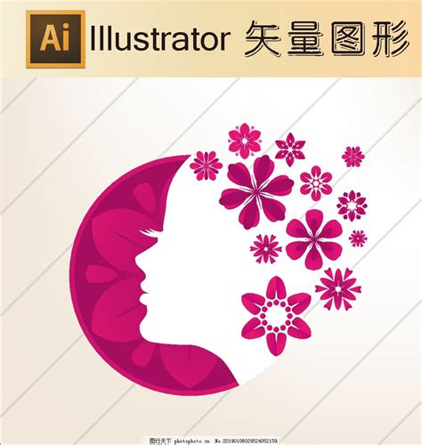 侧脸美女头像美丽剪影图片 其他 其他 图行天下素材网