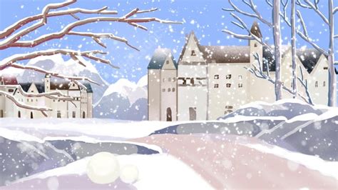 Landscape Branch Snowflake Winter Snow Beautiful Powerpoint Background