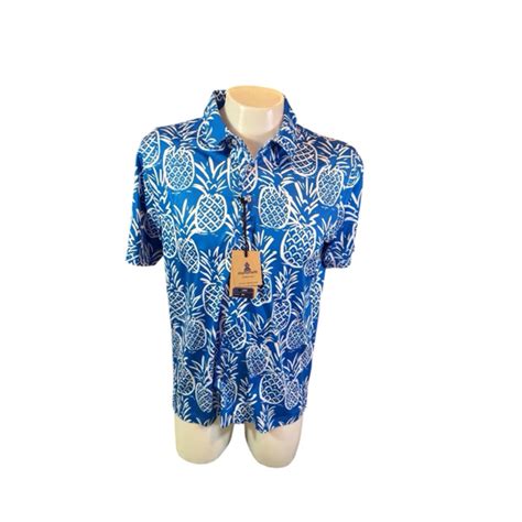 Chubbies Shirts Mens Chubbies Polo Shirt Size Xxl Blue Pineapple Print Poshmark