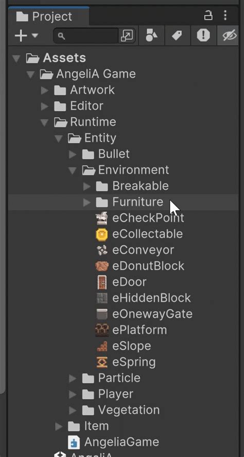 mouse hover highlight for project window r unity3d