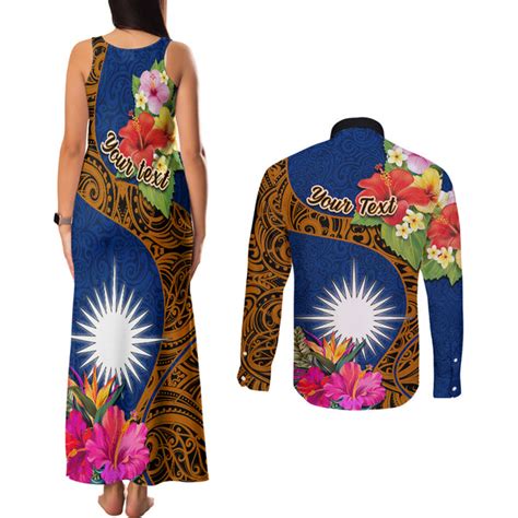 Personalised Marshall Islands Manit Day Couples Matching Tank Maxi