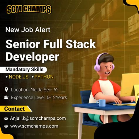Hi Folks We Are Hiring Senior Full Stack Developer Nodejs Python Experience 6 12 Years Work