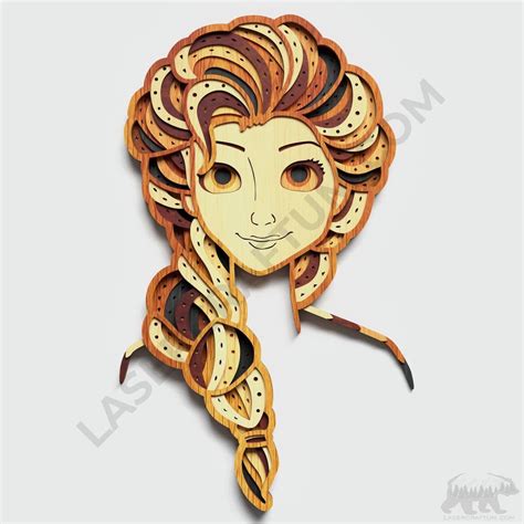 Elsa Of Arendelle Layered Design For Cutting Lasercraftum