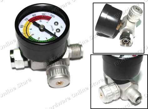 Inline Mini Air Flow Regulator With Easy Read Gauge 14 Mf Sb 3g
