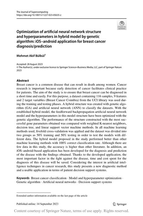 Optimization Of Artificial Neural Network Structure And Hyperparameters