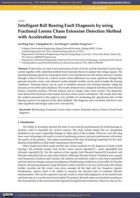 Pdf Intelligent Ball Bearing Fault Diagnosis By Using Dokumentips