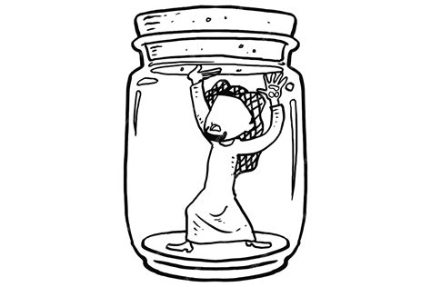Premium Vector Arab Businessman Trapped In A Jar Cartoon Vector