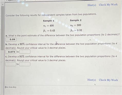 solved hint s ﻿check my workconsider the following results