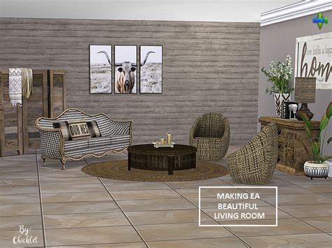Chicklets Making Ea Beautiful Living Room BÁrbara Sims 4