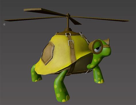Low Poly Turtle Copter 3d Turbosquid 2119784