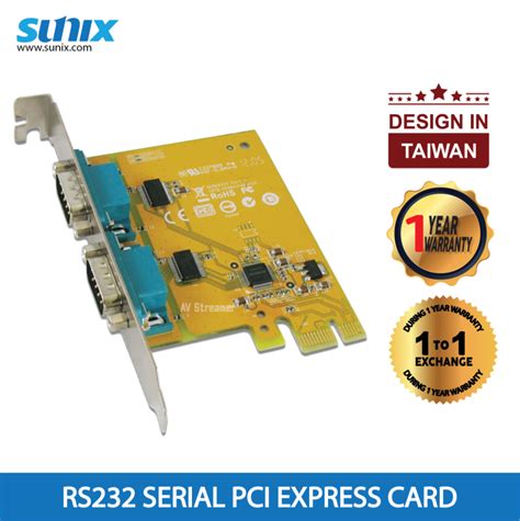 RS232 Serial PCI Express Card Sunix SER6437A Lazada