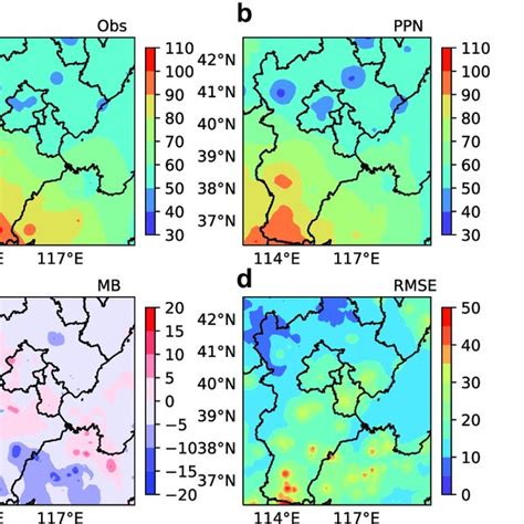 Spatial Performance Of The Ppn Model A B Comparisons Of The Spatial Download Scientific