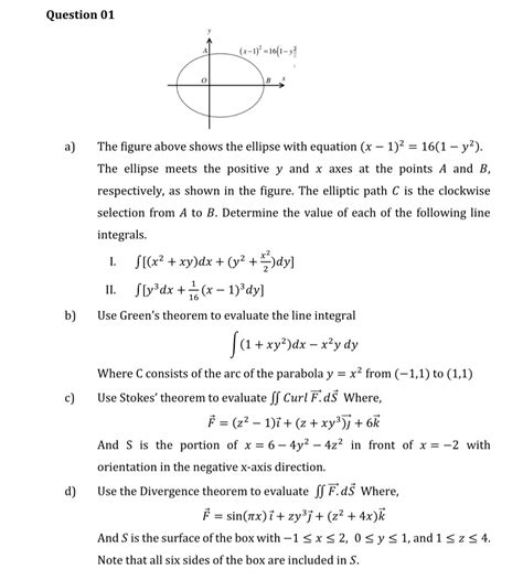 A The Figure Above Shows The Ellipse With Equation X 1 2 16 1 Y 2 The Ellipse Meets