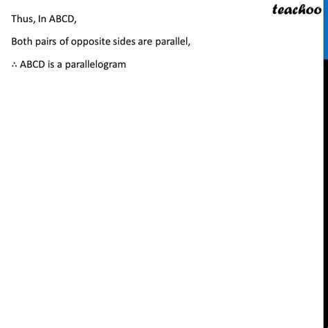 Theorem Class If Both Pair Of Opposite Angles Are Equal