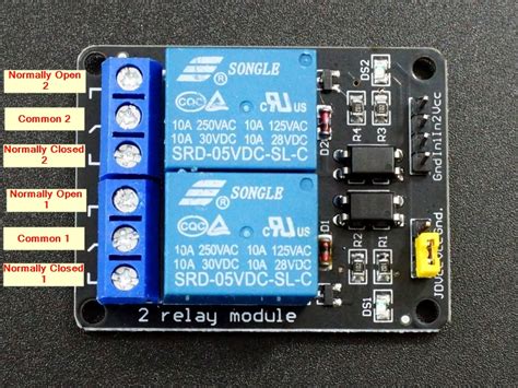 Relay Module 5v X 2 Relay W Opto Isolation Protosupplies