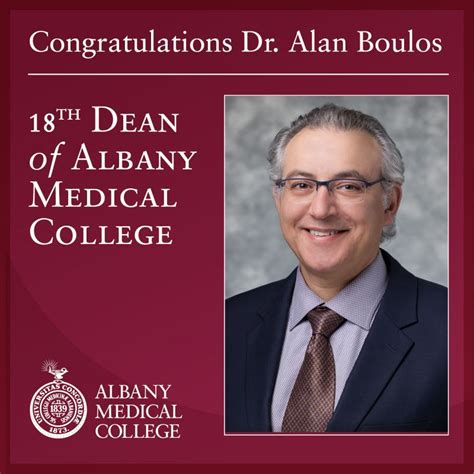 Albany Medical Center On Linkedin Were Pleased To Announce That Dr Alan Boulos Is Officially