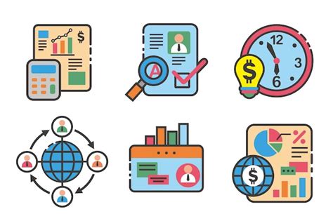 Premium Vector Set Of Object Element Drawing In Business Concept