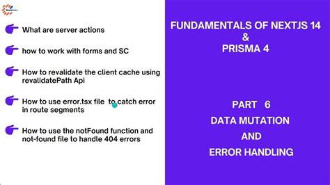 Part 6 Data Mutation With Server Actions And Error Handling In Nextjs