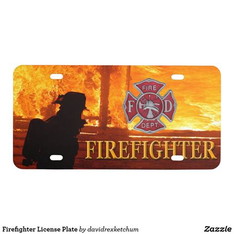 Custom License Plate Firefighter At Clifton Curran Blog