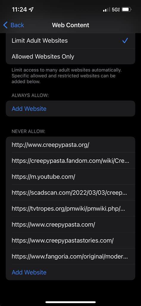 I Added A List Of Restrictions To The Web Apple Community