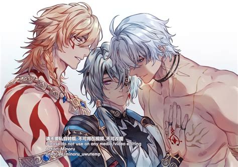 Phainon Mydei And Anaxa Honkai And More Drawn By Minoru Minoru Uwutemp Danbooru