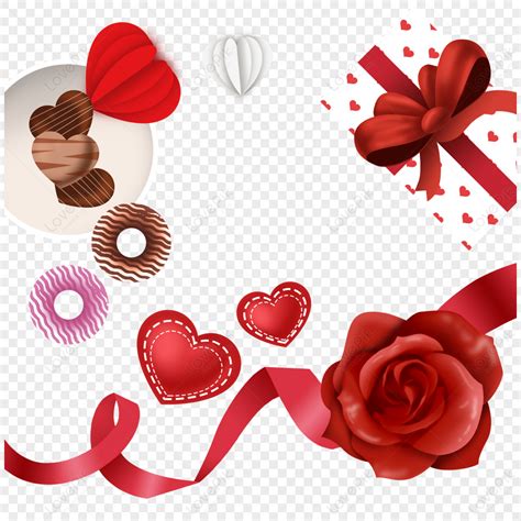 발렌타인 데이 리본 장미 일러스트조직활기 없는빨간 Png 일러스트 무료 다운로드 Lovepik