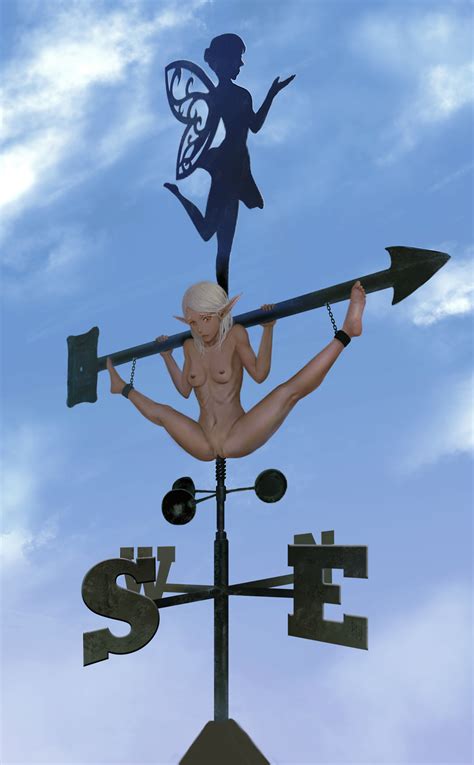 Ikelag Highres 1girl Anemometer Arrow Symbol Barefoot Bdsm